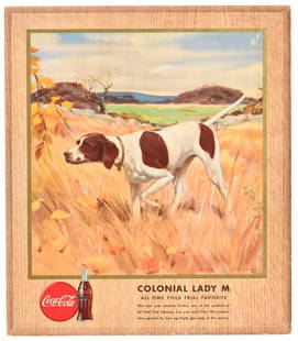 1947 Coca Cola Cardboard Cutout Sign.