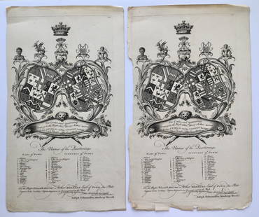 Joseph Edmondson Coats Of Arms For Earl Of Tankerville
