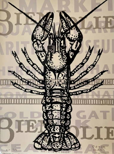 Peter Mars Signed Original Silkscreen Lobster Pop Art