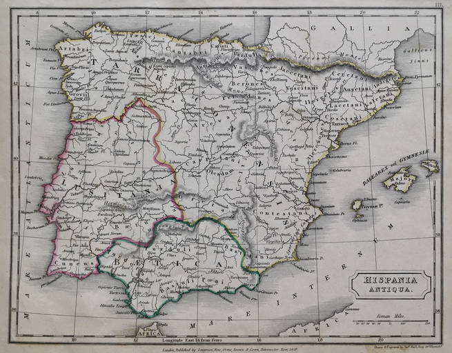 Antique Map Hispania Antiqua