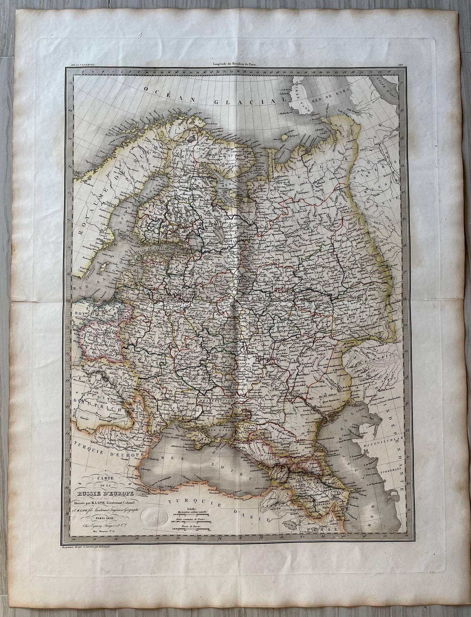 Buy Antique Map Of Russia 1830 | Marnie Collection Auction In Fl