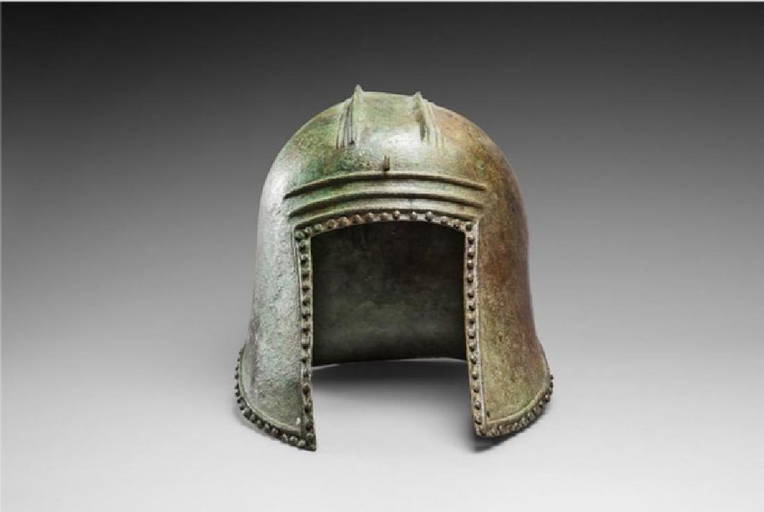 Casque Illyrien Bronze Art Grec, Vi° Siècle Av J C H