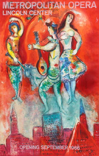 Signed Chagall Carmen Metropolitan Opera Poster