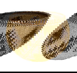 Native American Hand Woven Basket From The Pit River Tribe "woven Basket"