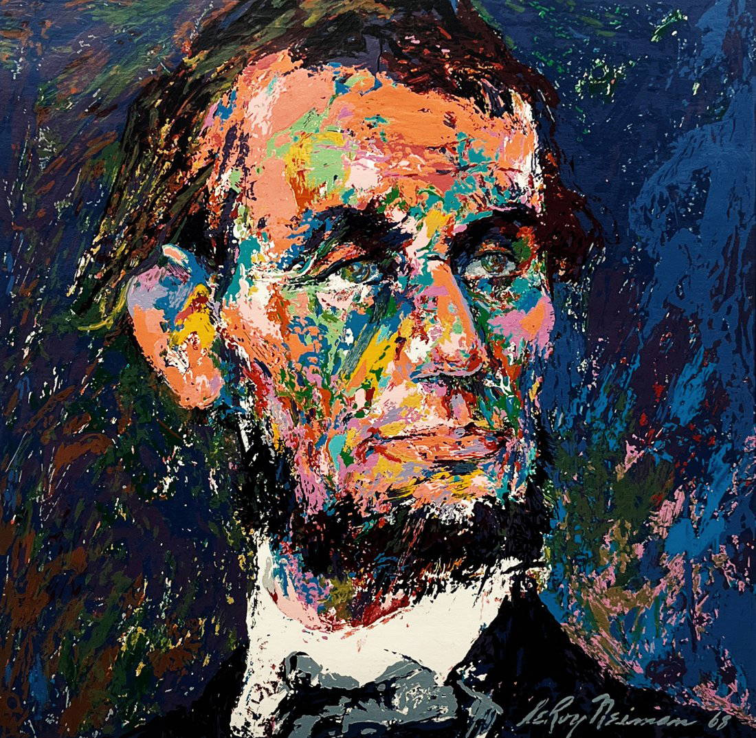 Leroy Neiman "abraham Lincoln" Color Serigraph Auction