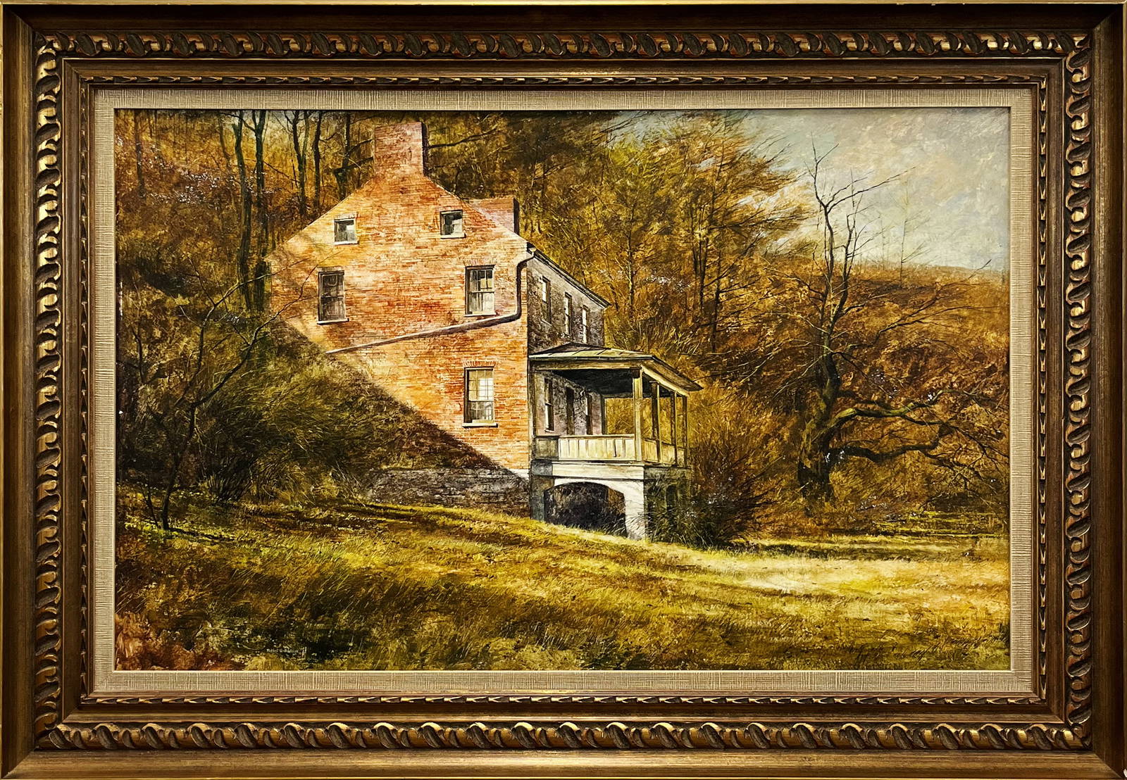 Robert W. Addison "silent Afternoon" Egg Tempera Painting Of A Brick ...