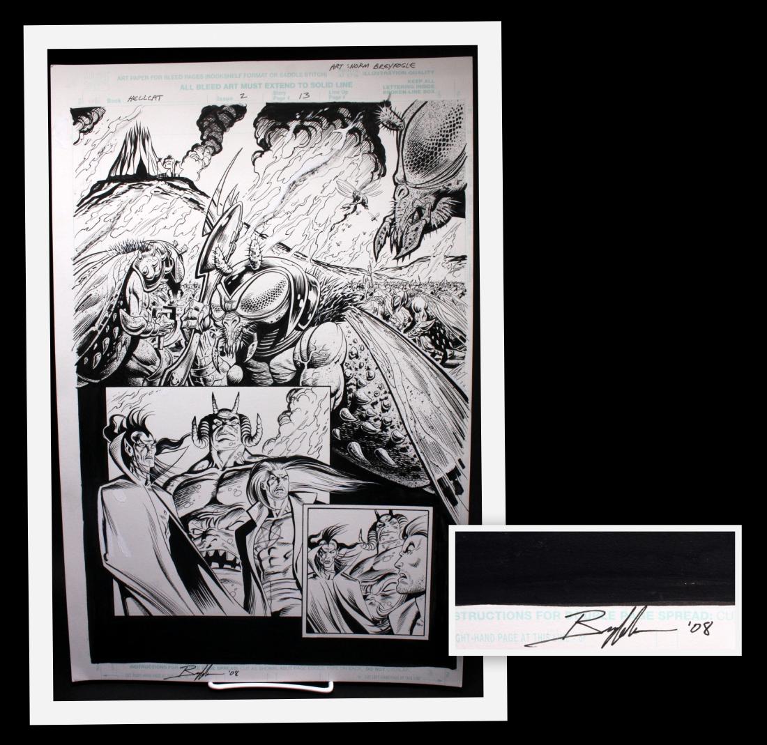 Norm Breyfogle Hellcat Signed Original Comic Art