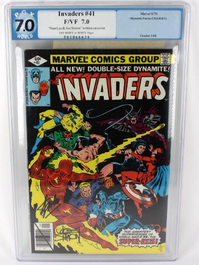 Stan Lee Joe Simon Signed Invaders #41 Comic Book