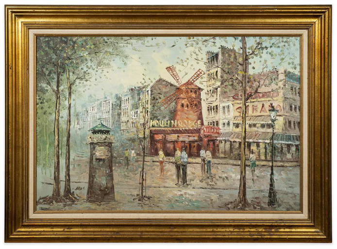 C. Alexis, Signed Paris Street Scene, 20th C