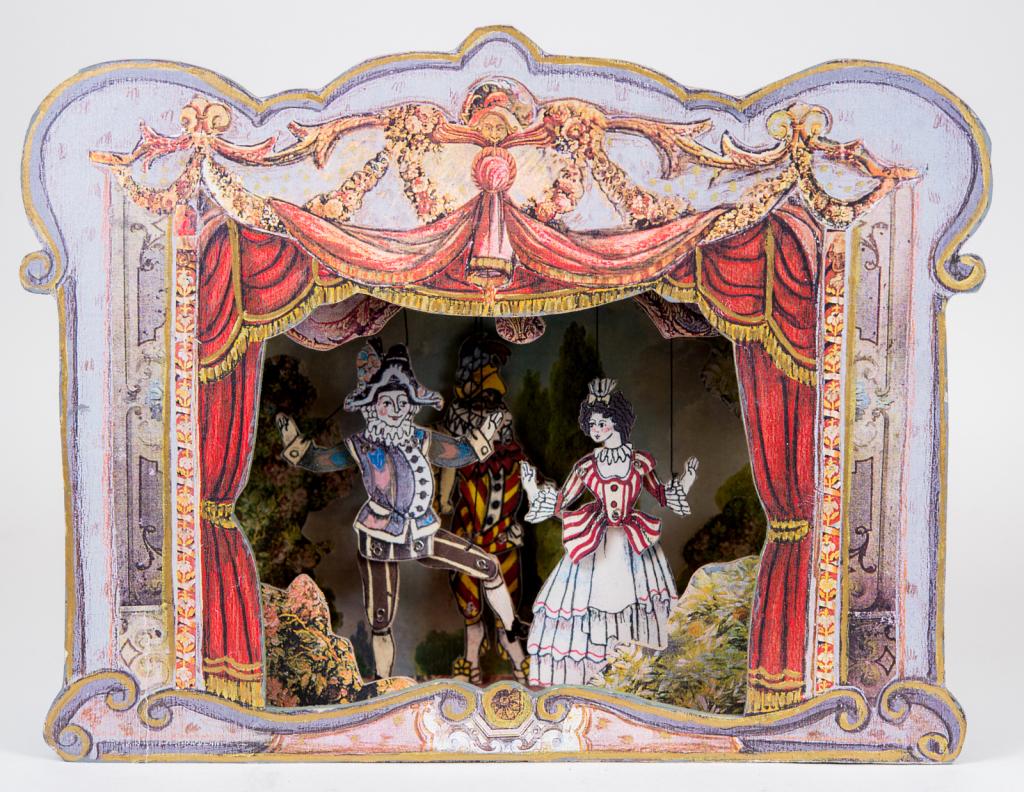 Italian Commedia Dell' Arte Puppet Music Box