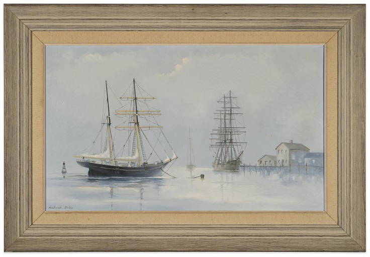 Frederick Fields Maritime Oil Painting