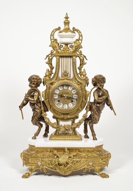 Imperial Italian Mantel Clock With Fauns