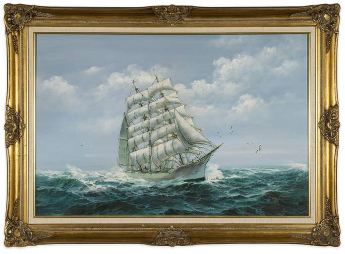 Robert (bob) Sanders (american, 1950) Nautical Painting