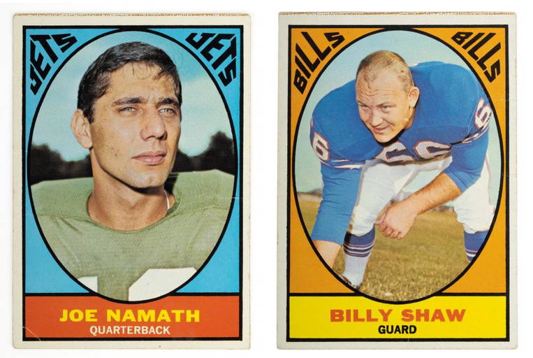1967 Topps Joe Namath & Billy Shaw Football Cards - Nov 30, 2022 ...