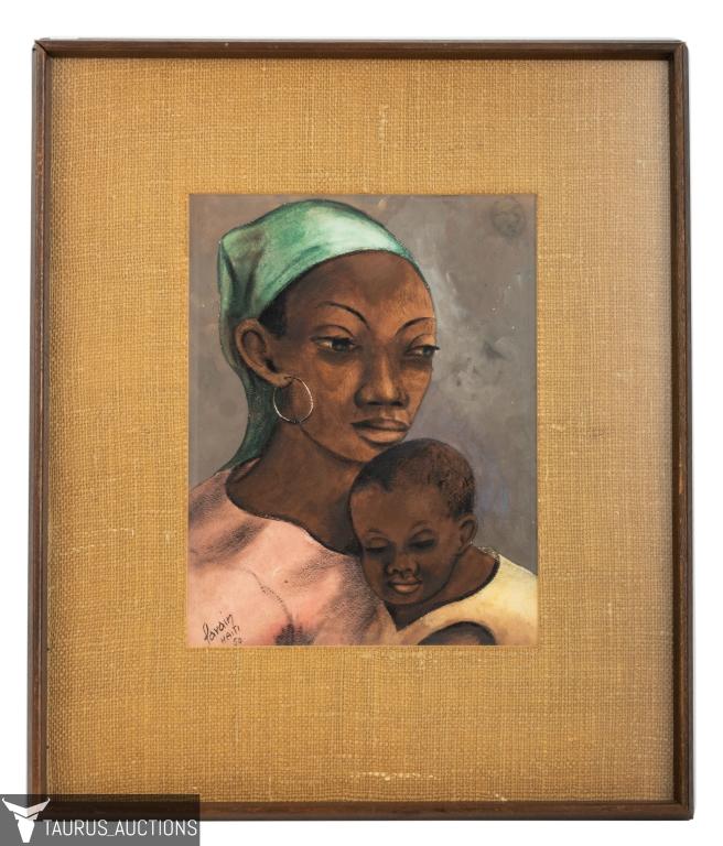 Savain Petion Pastel Mother & Child