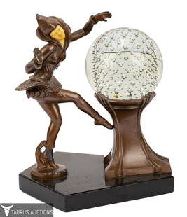Art Deco J.b. Hirsch Gerdago Pixie Figural Lamp