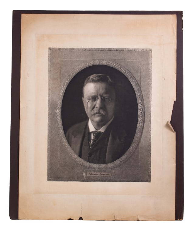 Antique Theodore Roosevelt Photo-engraving Auction