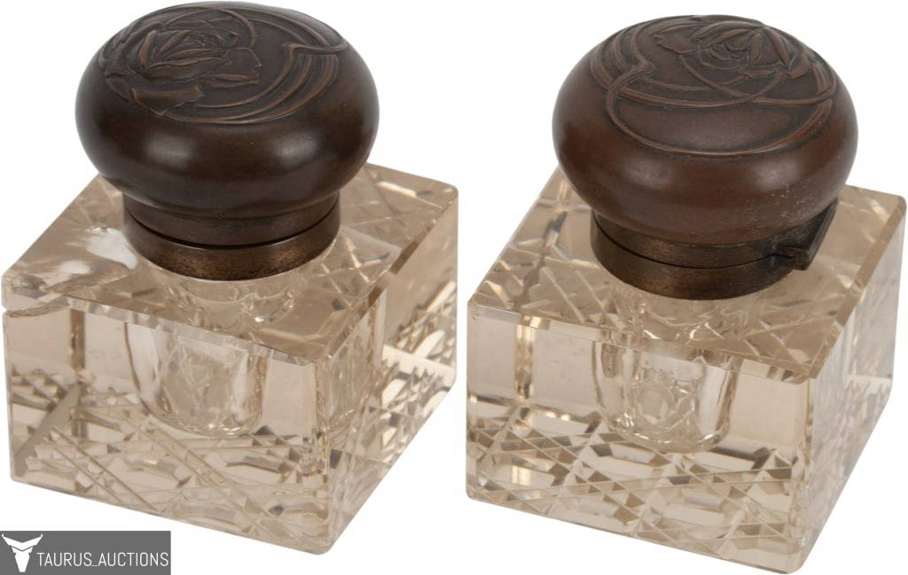 Art Nouveau Partners Cut Crystal Inkwells - Jul 24, 2025 | Taurus ...