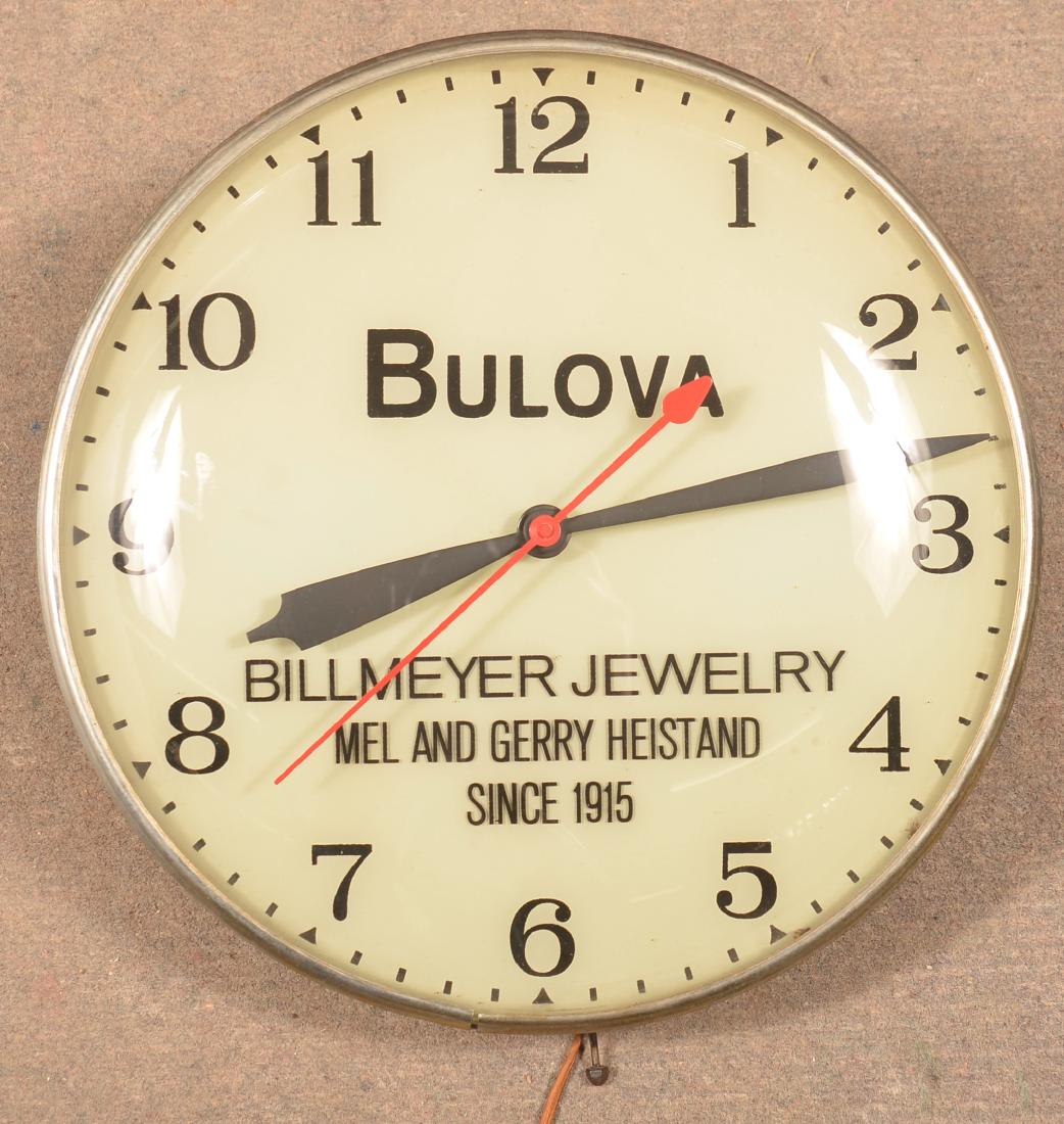 Vintage Bulova Advertising Electric Wall Clock.
