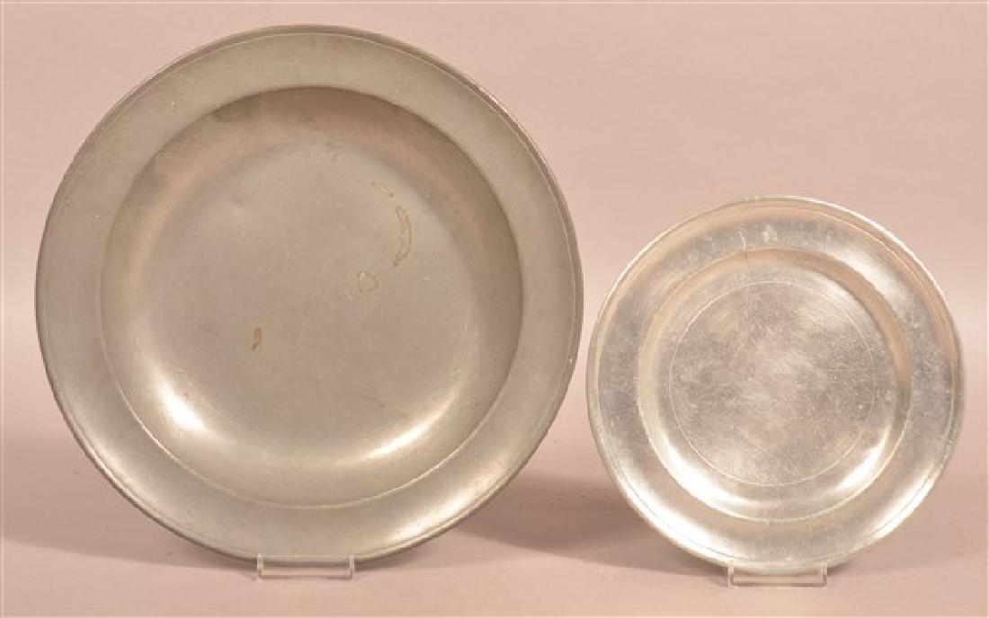 Two 18th Century Philadelphia Pewter Plates.