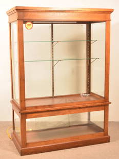 Vintage Oak Case Display Case.