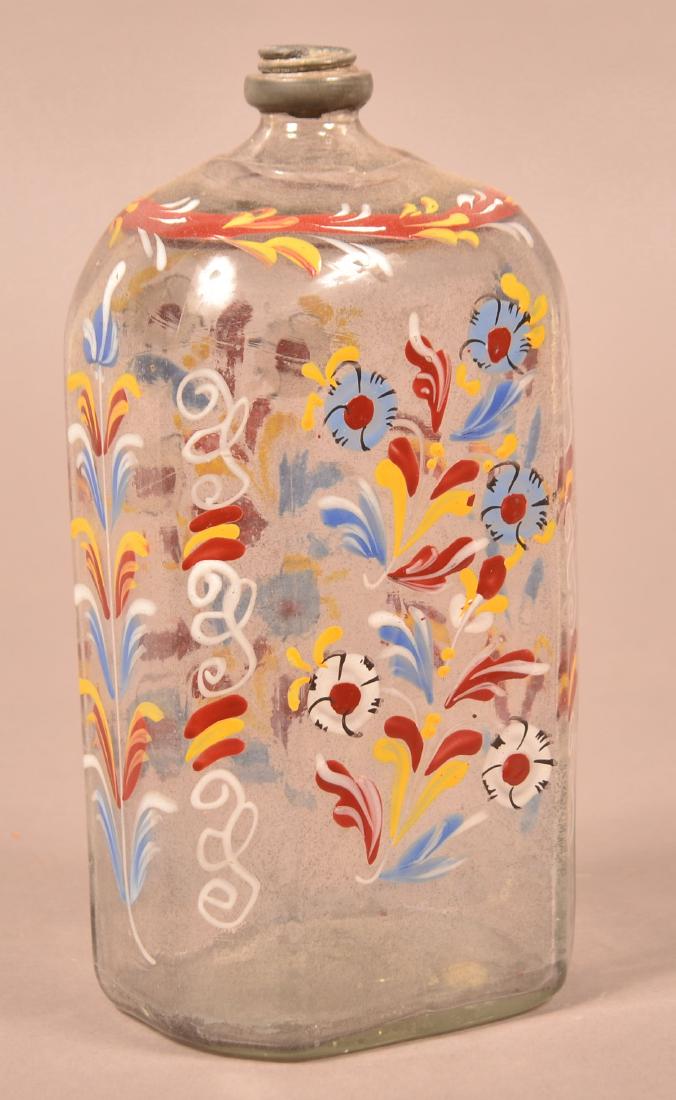 Steigel Type Blown Glass Cologne Bottle.