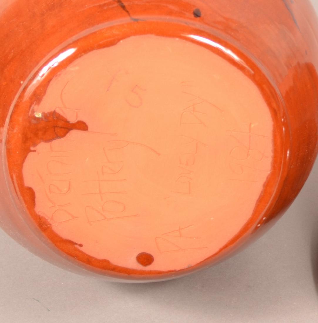 Breininger Large Redware Pitcher and Bowl.