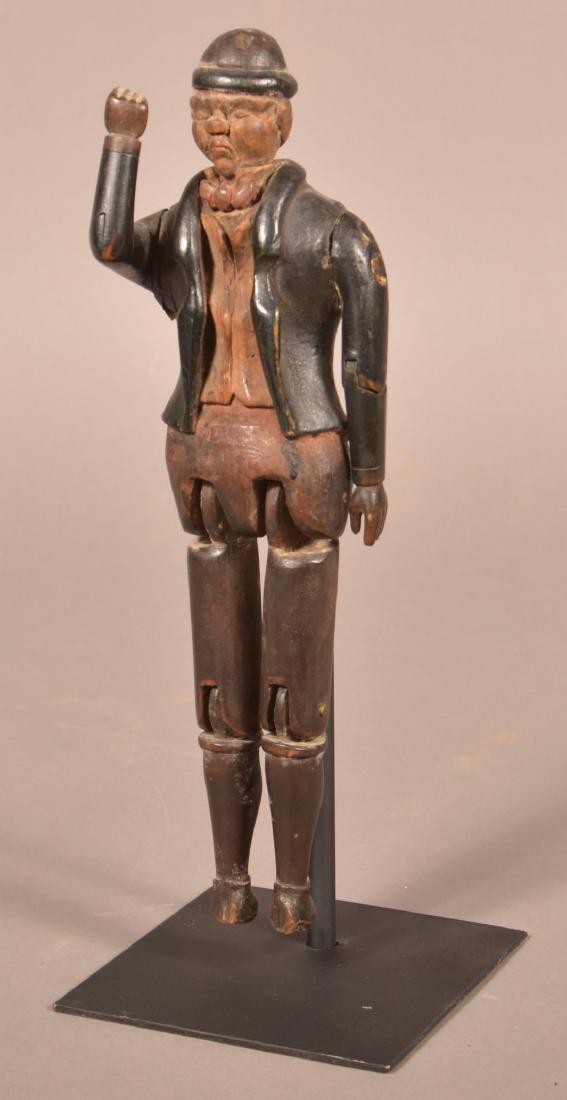 Antique Folk Art Carved & Painted Wood Figure.
