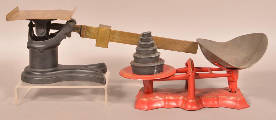 Two Antique Cast Iron Scales.