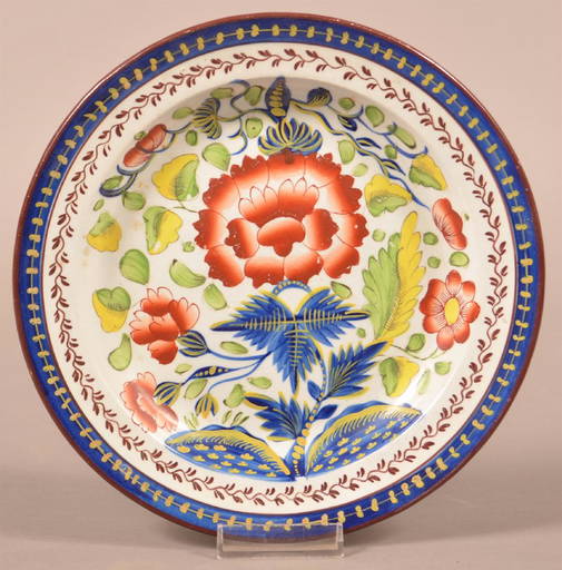 Gaudy Dutch China Carnation Pattern Plate.