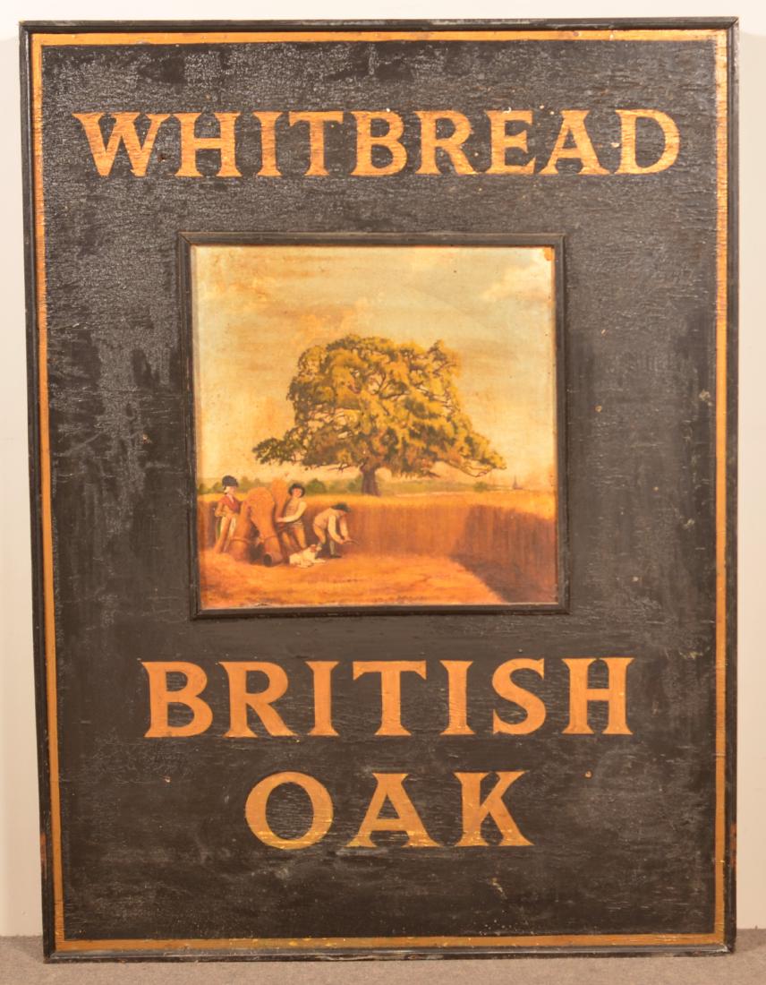 "Whitbread British Oak" Painted Tavern Sign.