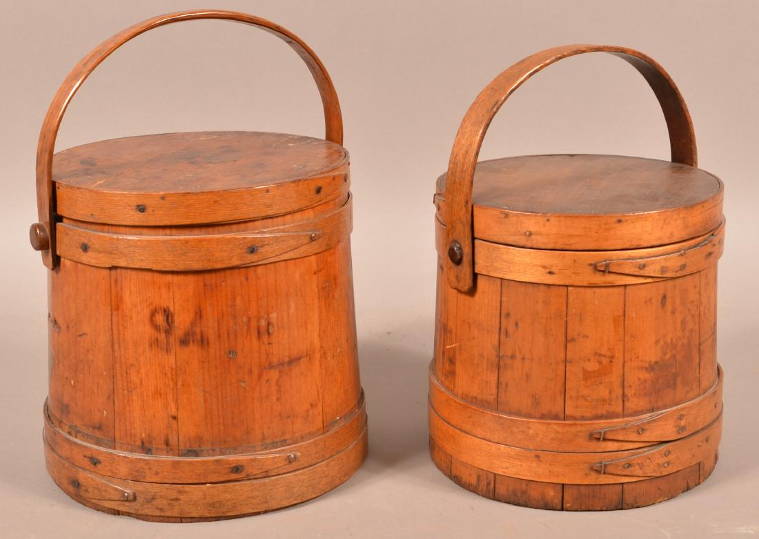 Two 19th Century Covered Firkins.