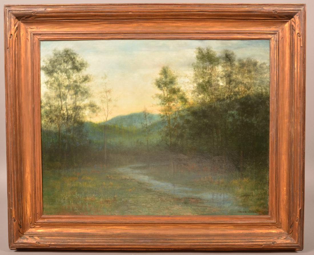 Ben Austrian Oil on Canvas Landscape Painting.