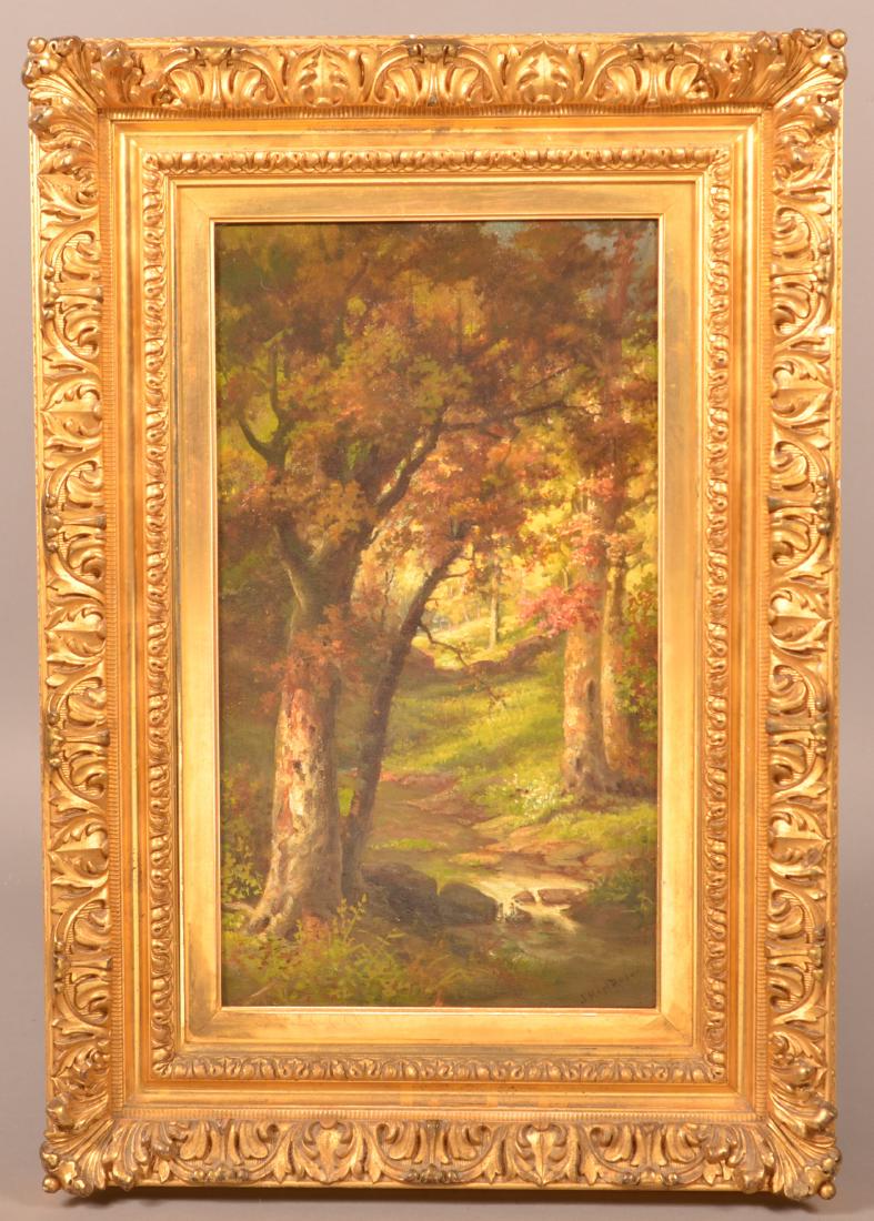 John Heyl Raser Oil on Board Landscape Painting.