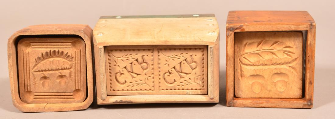 Three Various Pennsylvania Butter Prints.