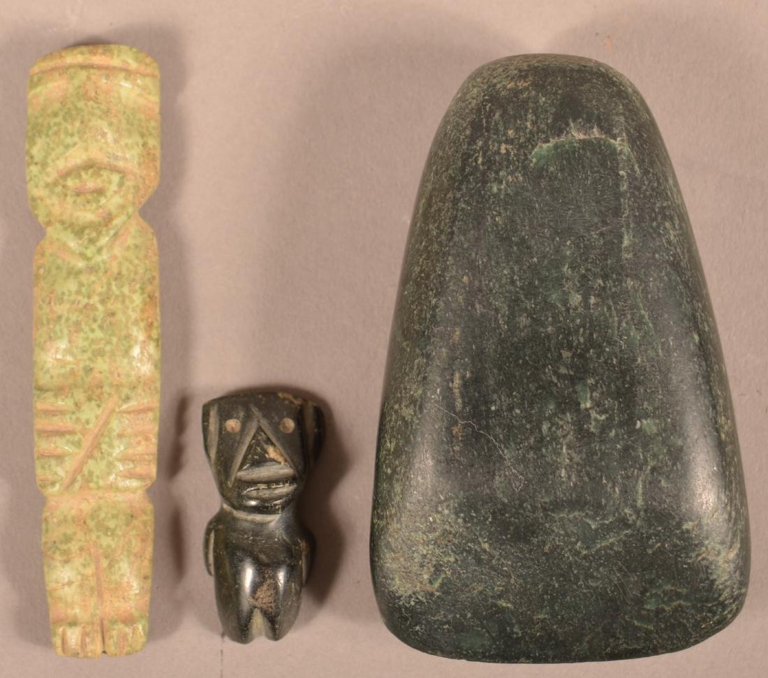 Meso American Artifacts Polished Celt, Nephrite