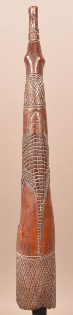 Antique African Carved Tusk Form Trumpet. Figural