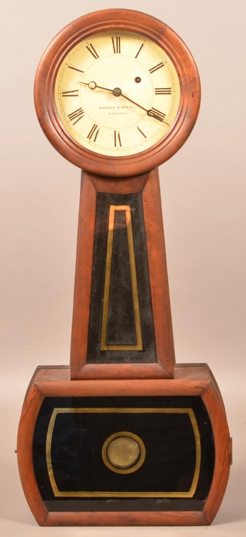 Howard & Davis Rosewood Banjo Clock. Original painted