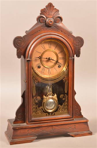 Gilbert "calypso" Eastlake Victorian Shelf Clock. 8 Day