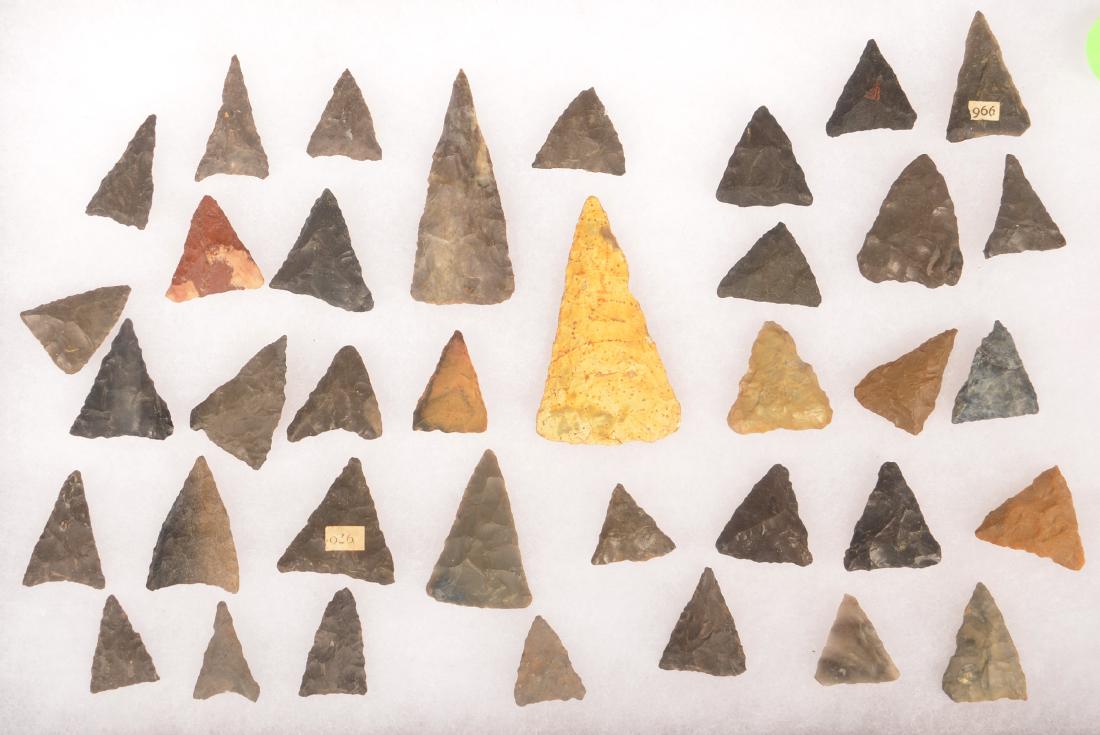 37 Ancient Triangular Arrowheads