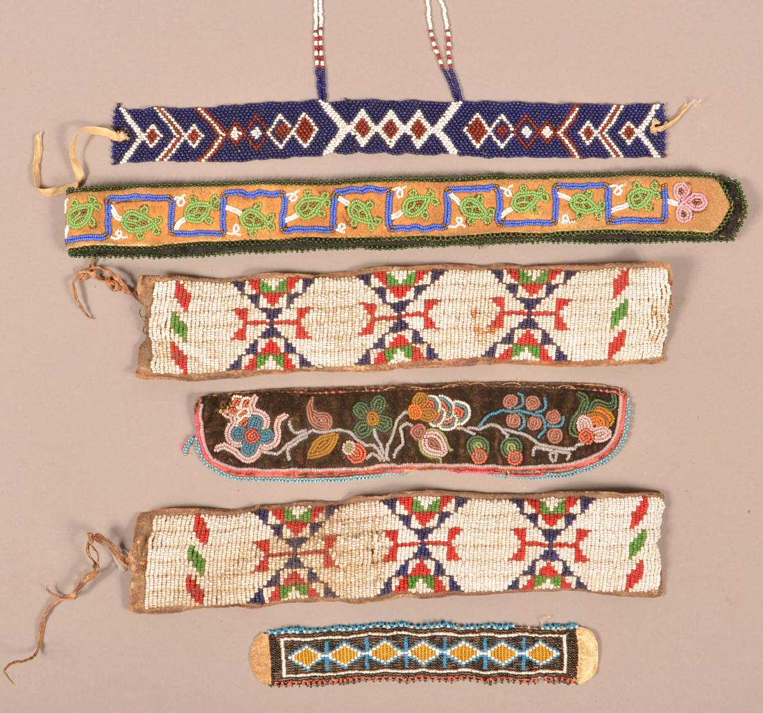 5 Items Of Antique Indian Beadwork