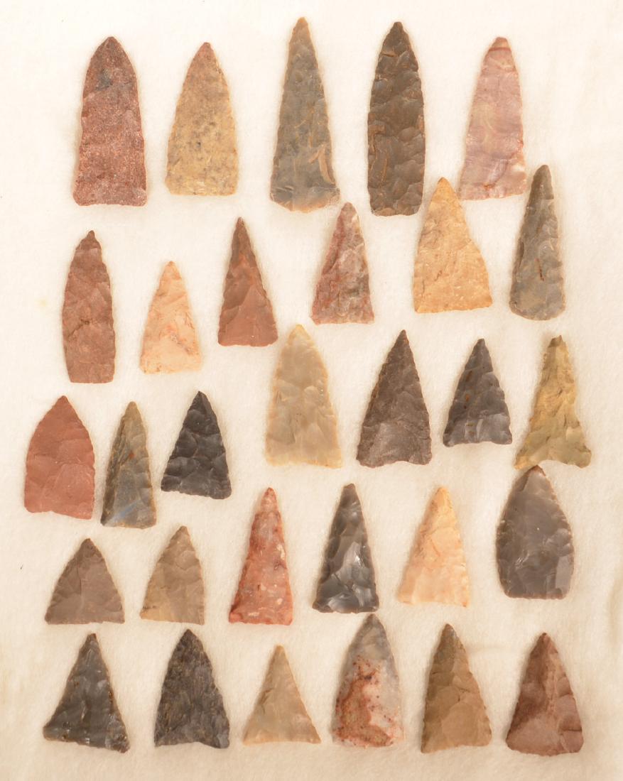 30 Prehistoric, Late Woodland Era, Triangular Points,