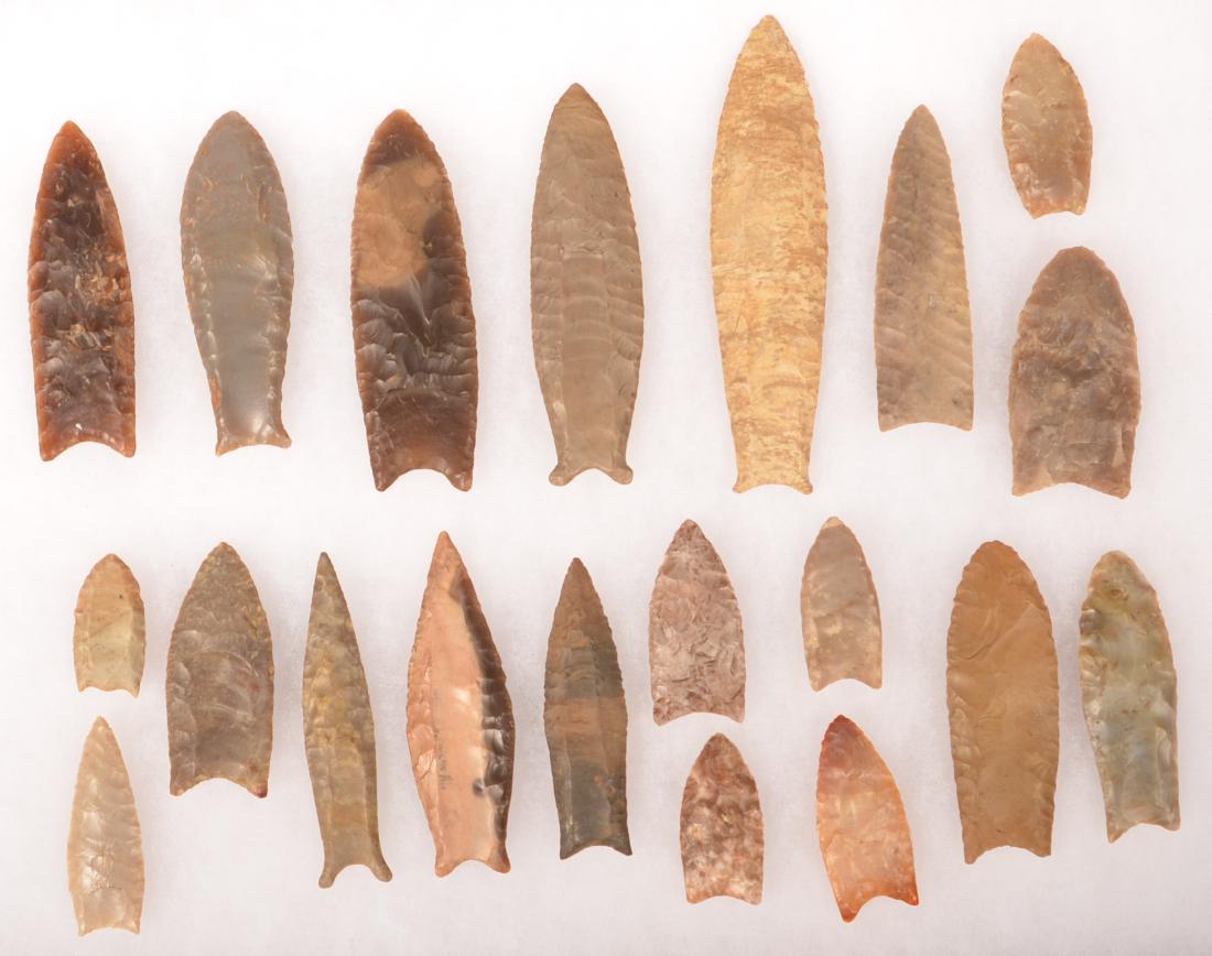 2 Various Styles of Paleo Indian Points, all the Work