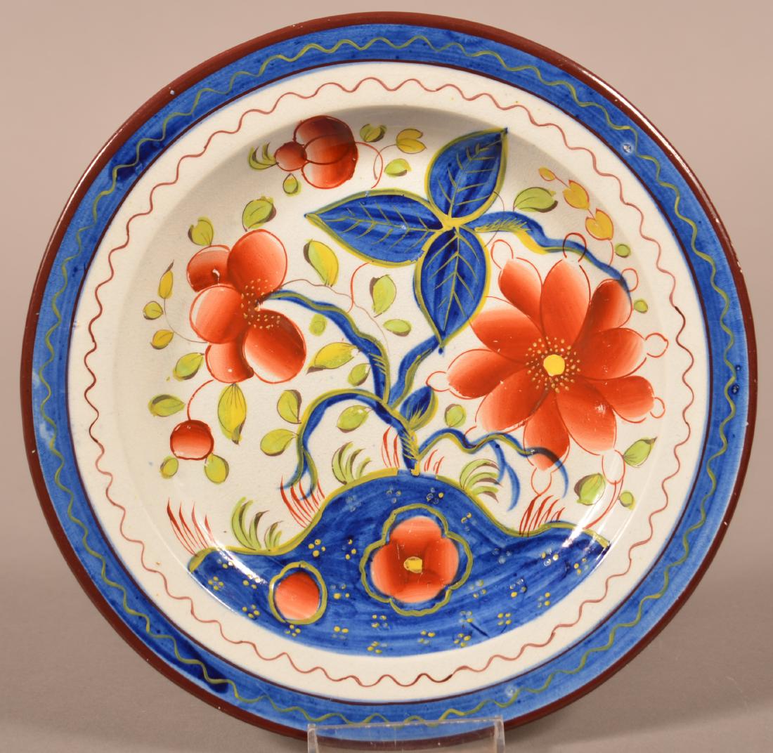Gaudy Dutch China Sunflower Pattern Plate.