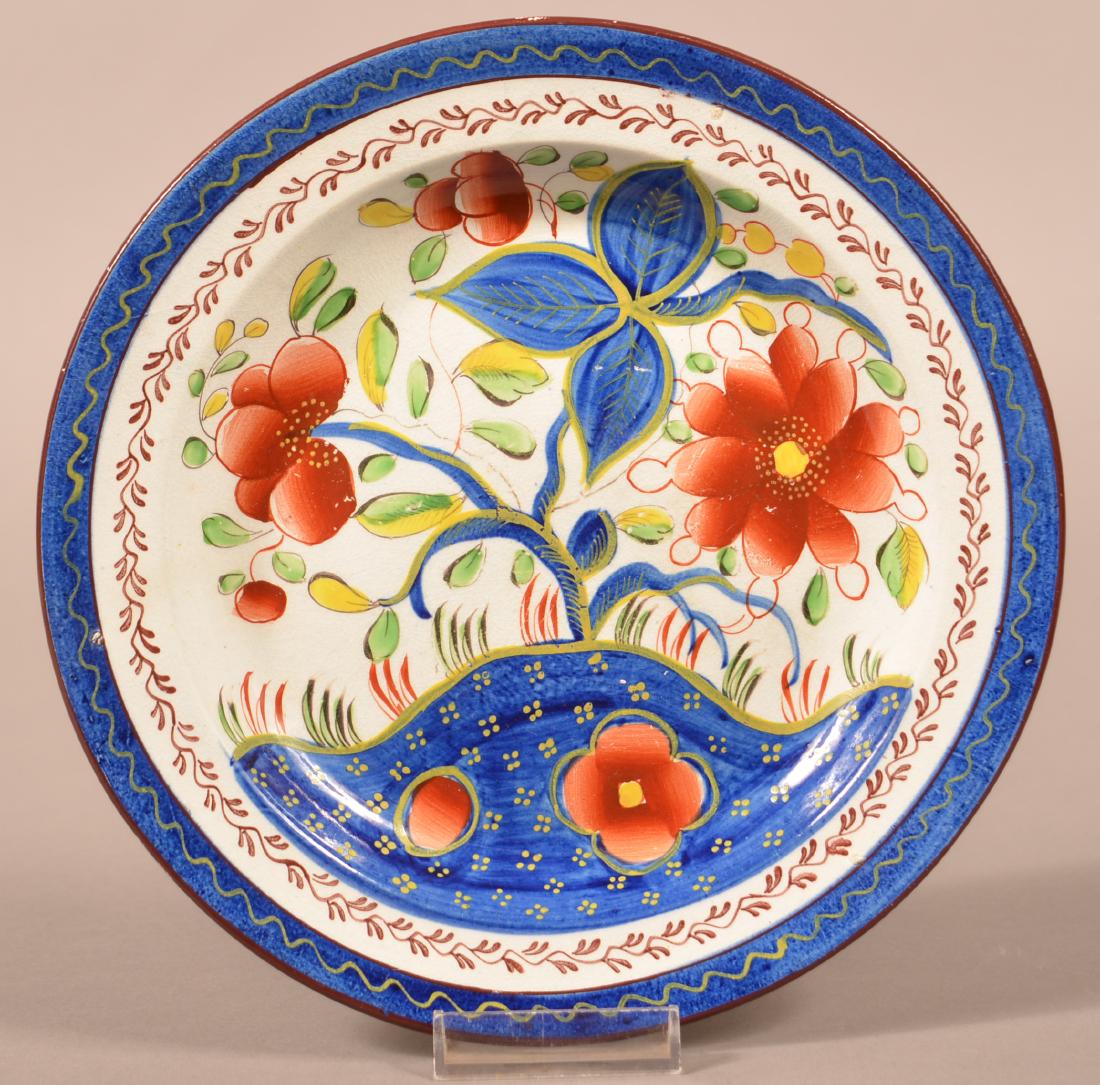 Gaudy Dutch China Sunflower Pattern Plate.