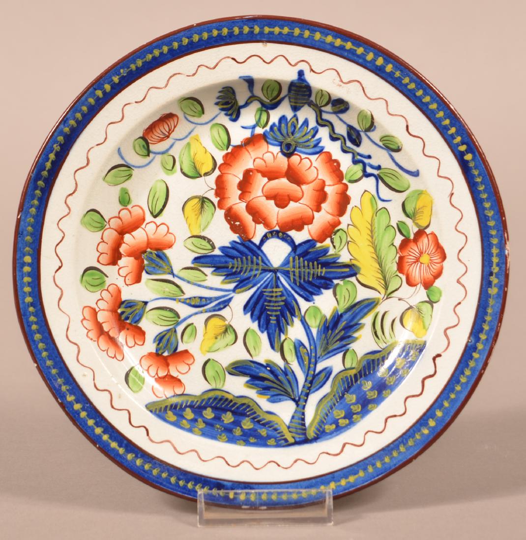 Gaudy Dutch China Sunflower Pattern Plate.