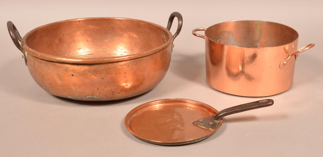Three Antique Copper Items.
