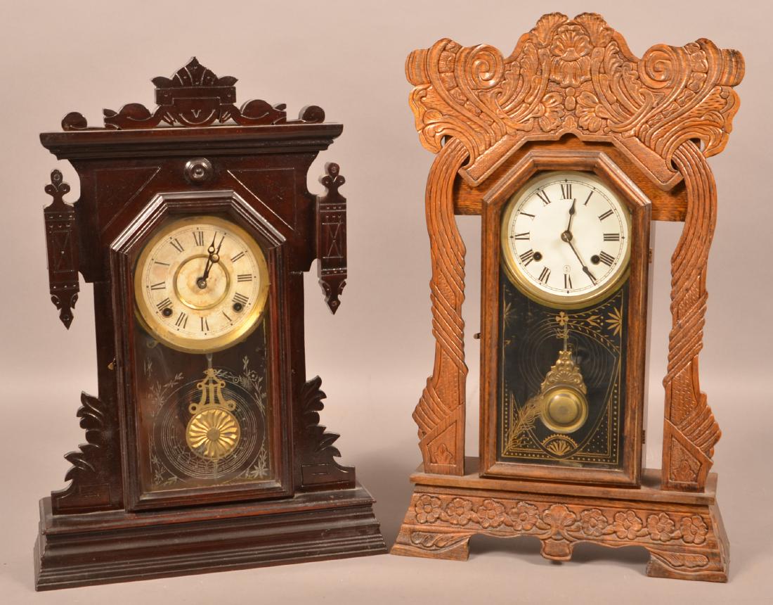 Two Antique Shelf Clocks.