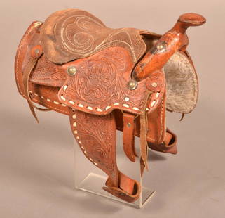 Western Leather Cowboy Saddle Salesman Sample