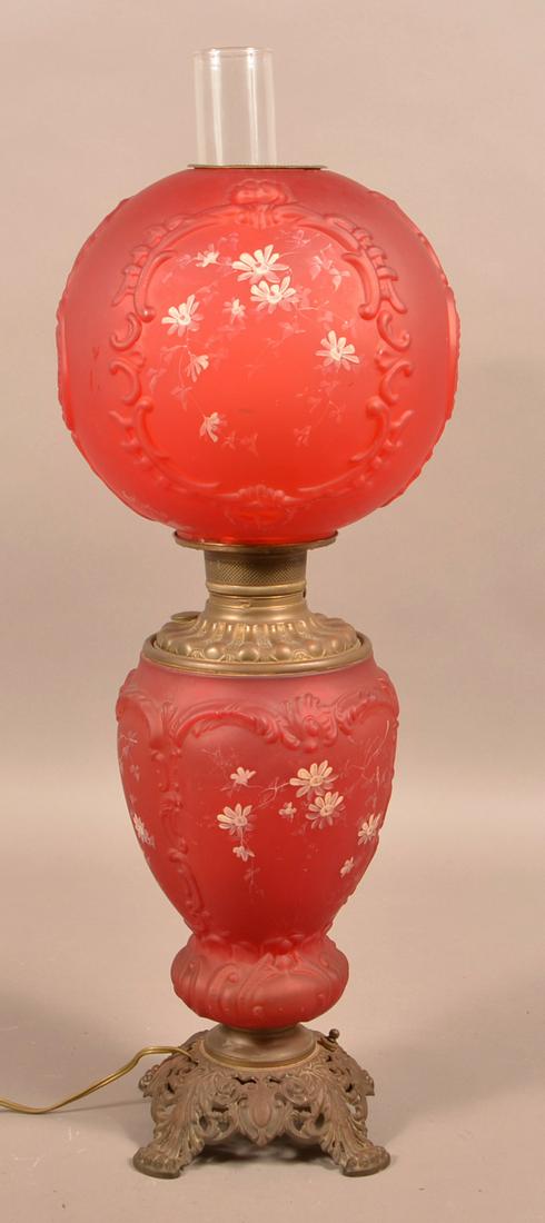 Antique Gone with the Wind Painted Satin Glass Lamp - May 30, 2020 ...
